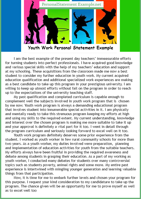 Modern Youth Work Best Personal Statement Example