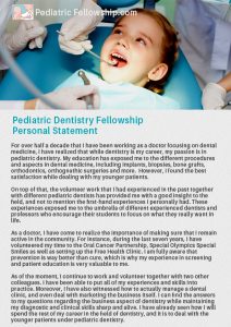 A Great Collection of Pediatrics Personal Statement Examples